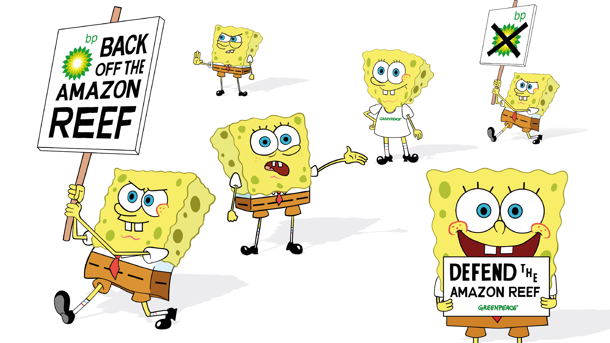 Greenpeace: SpongeBob Tells BP - Back Off The Amazon Reef Campaign ...
