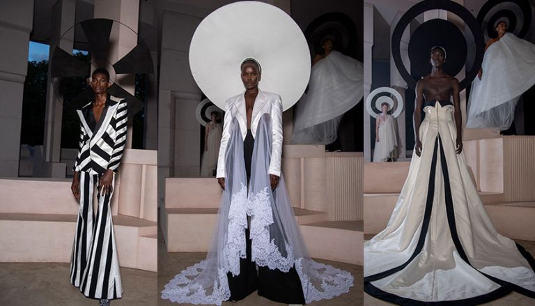 Rising star fashion designer, Harris Reed creates spectacular catwalk ...