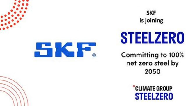 SKF pledges to using 100% net zero steel