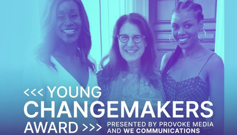 WE & PRovoke Media Launch the Young Changemakers Award