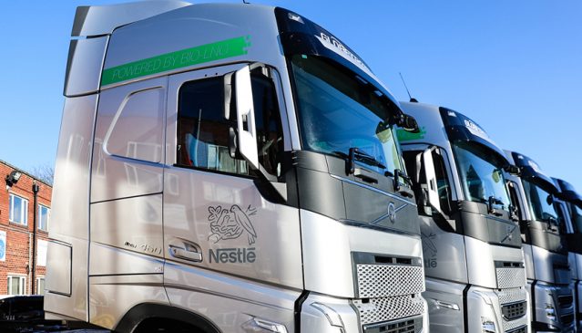 Nestlé unveils switch to renewable energy for its owned fleet of trucks