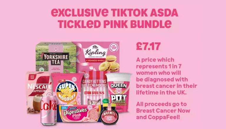 Asda creates its first ever charity TikTok Shop for Breast Cancer ...